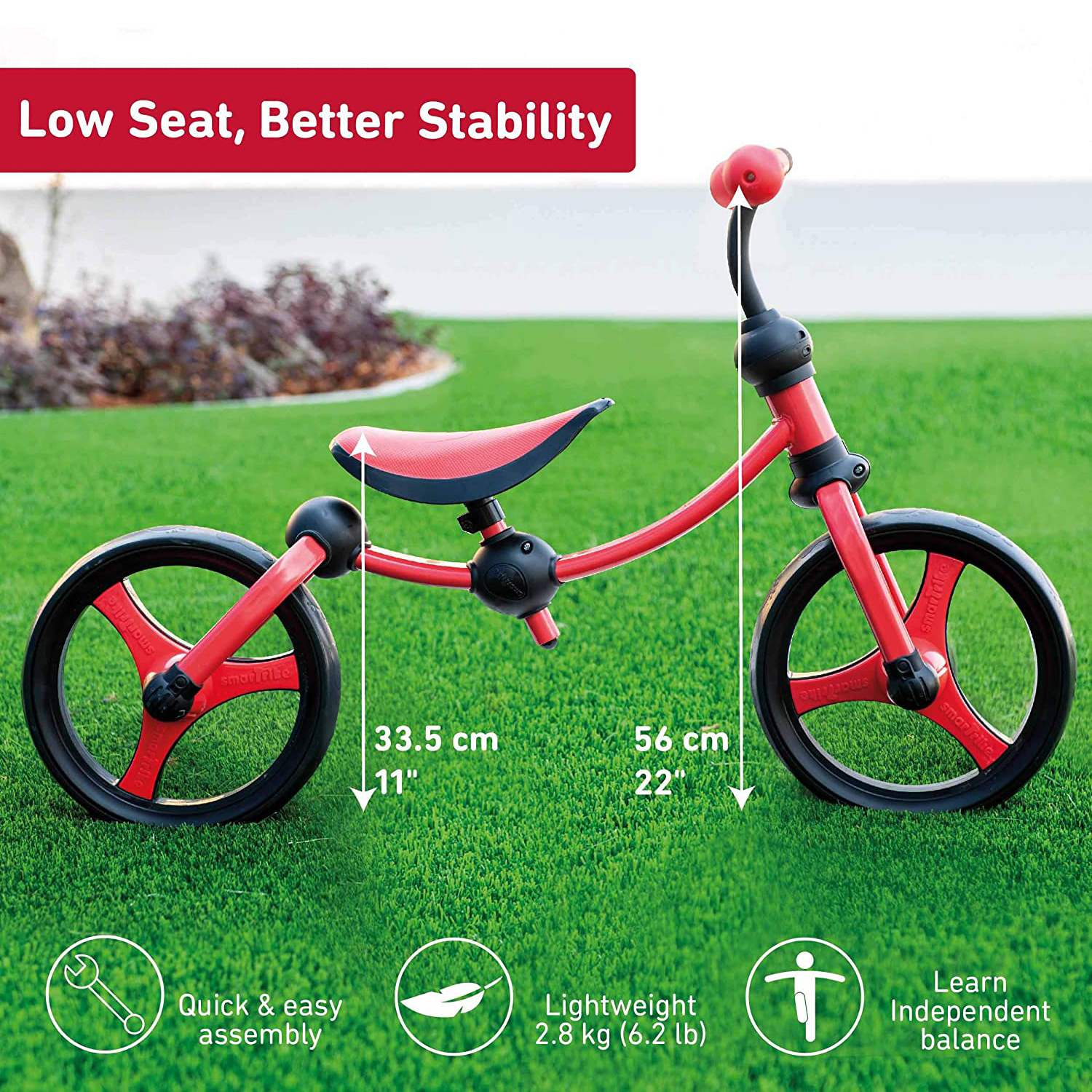 smarTrike Lightweight & Adjustable Kids Running Bike 2 in 1 Balance ...
