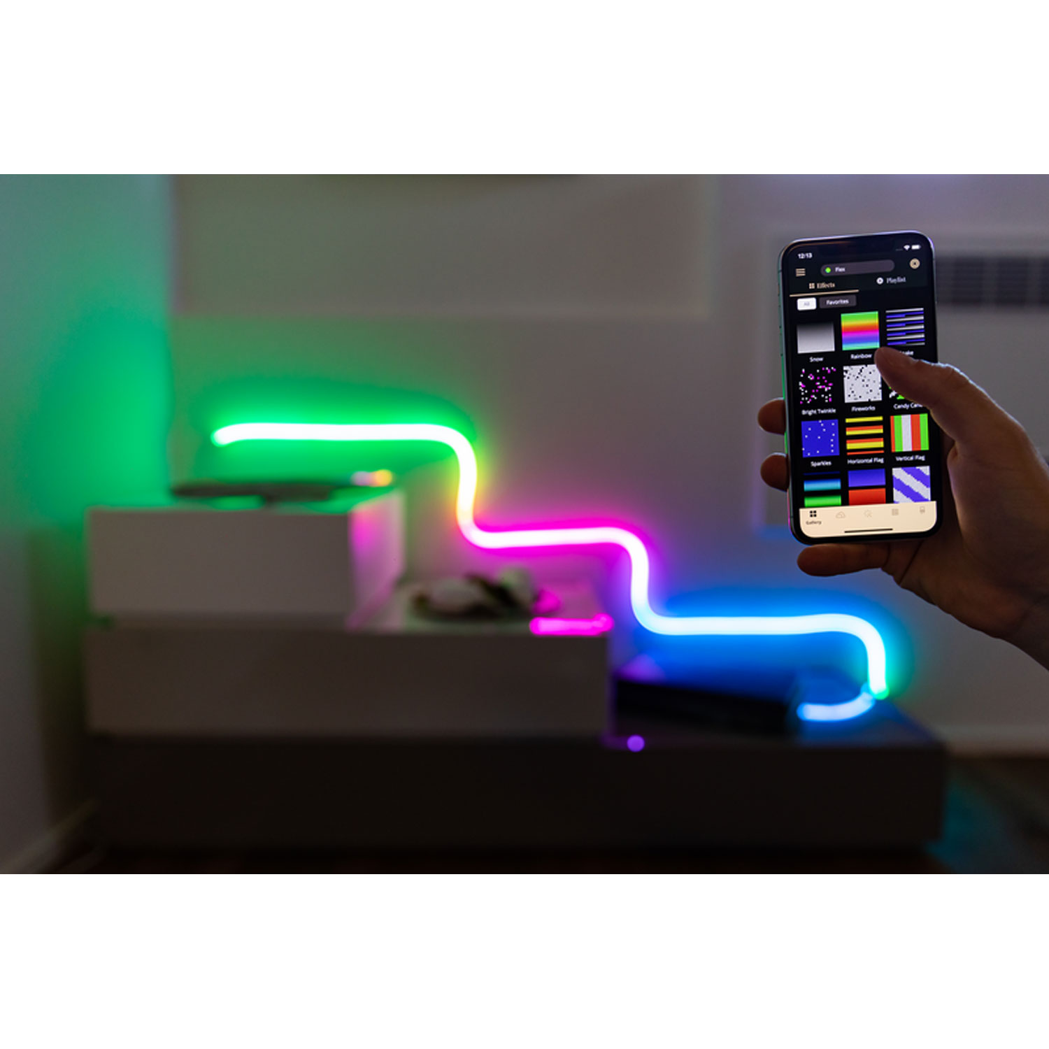 Twinkly Flex 6.5 Ft Flexible RGB LED Light Tube with 16 Million Colors ...