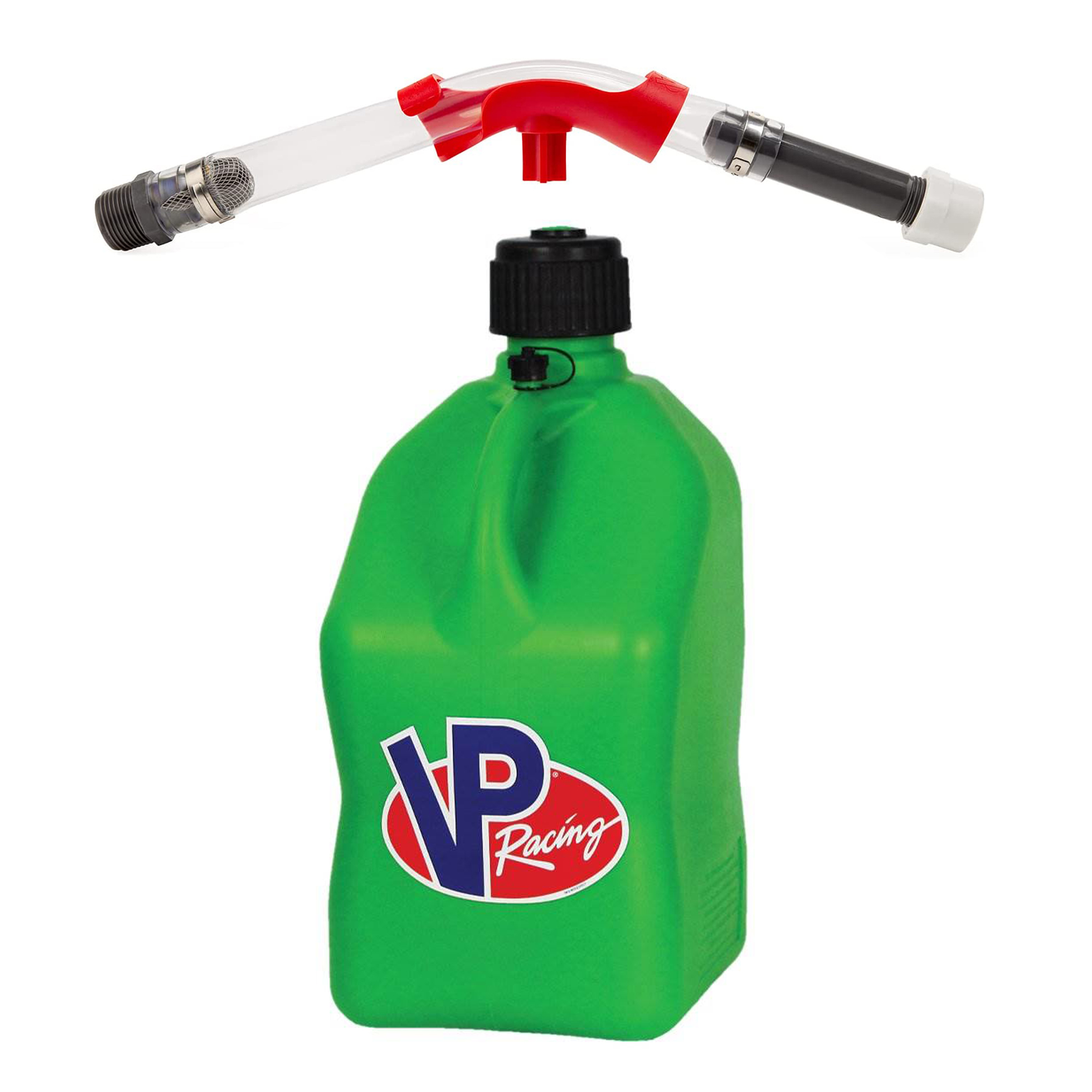 VP Racing Fuels 5 Gallon Utility Jug Can, Green + 14 Inch Hose + Hose ...