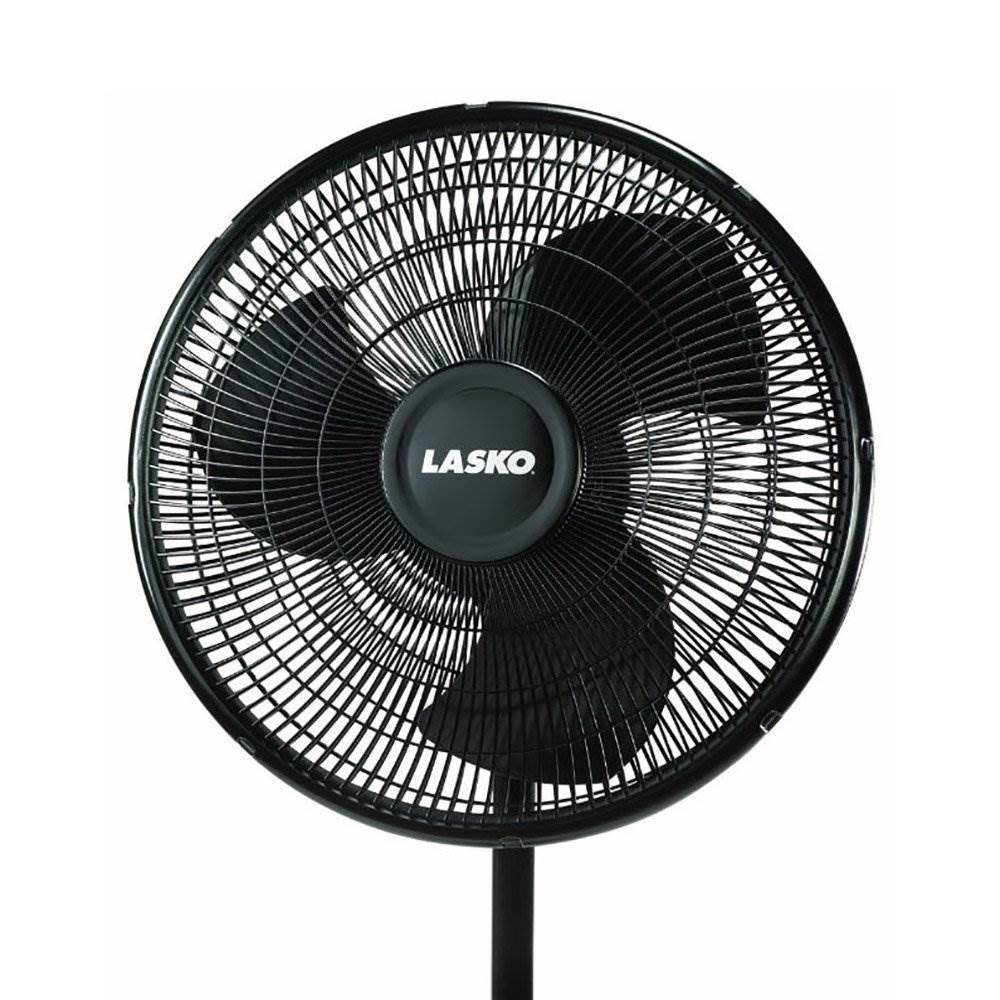 Lasko 16 Inch Oscillating 3 Speed Adjustable Pedestal Stand Fan, Black ...