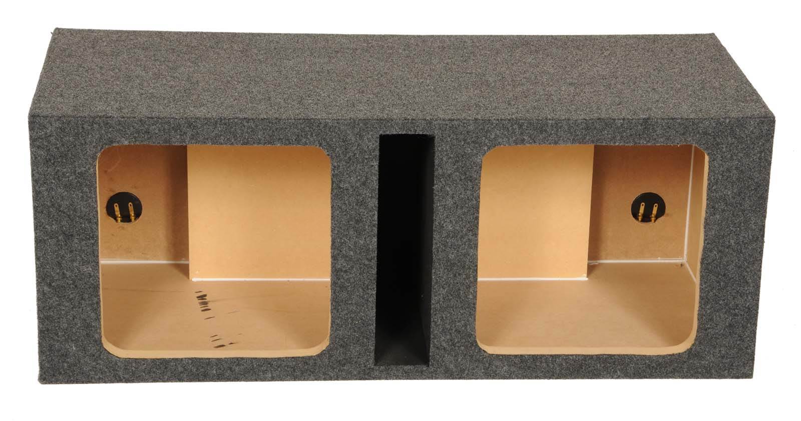 Square Kicker Solobaric Dual 12" Ported Subwoofer Box Speaker Enclosure ...